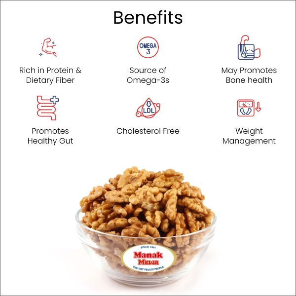 Walnuts | Akhrot Royal Gold | Split Kernels 250g – Manak Mewa